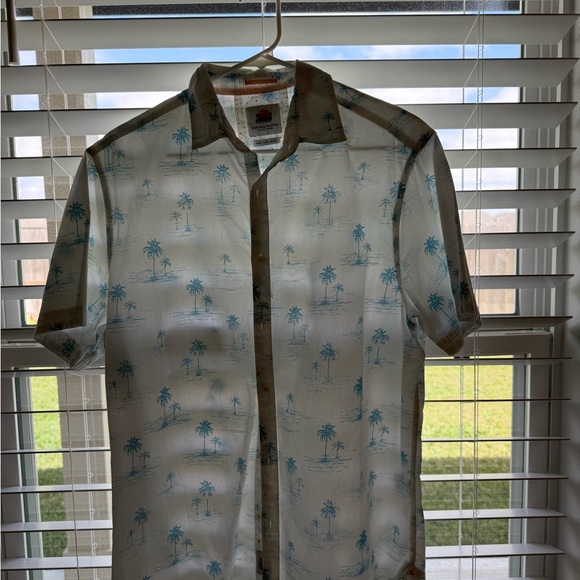 Denim & Flower | Shirts | Mens Tropical Palm Tree Print Shirt | Poshmark